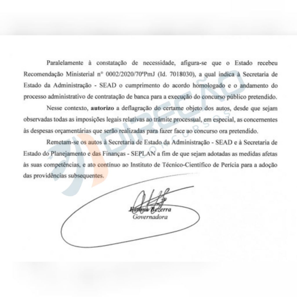 Concurso Itep RN: governadora anuncia autorização edital com 276 vagas Concurso Itep RN: governadora anuncia autorização edital com 276 vagas