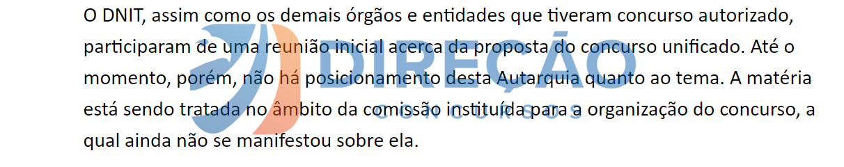 Concurso DNIT: comissão avalia participação em edital unificado ... Concurso DNIT: comissão avalia participação em edital unificado ...